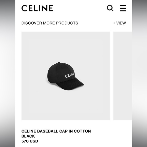 Celine | Accessories | Celine Baseball Cap Sz Medium | Poshmark